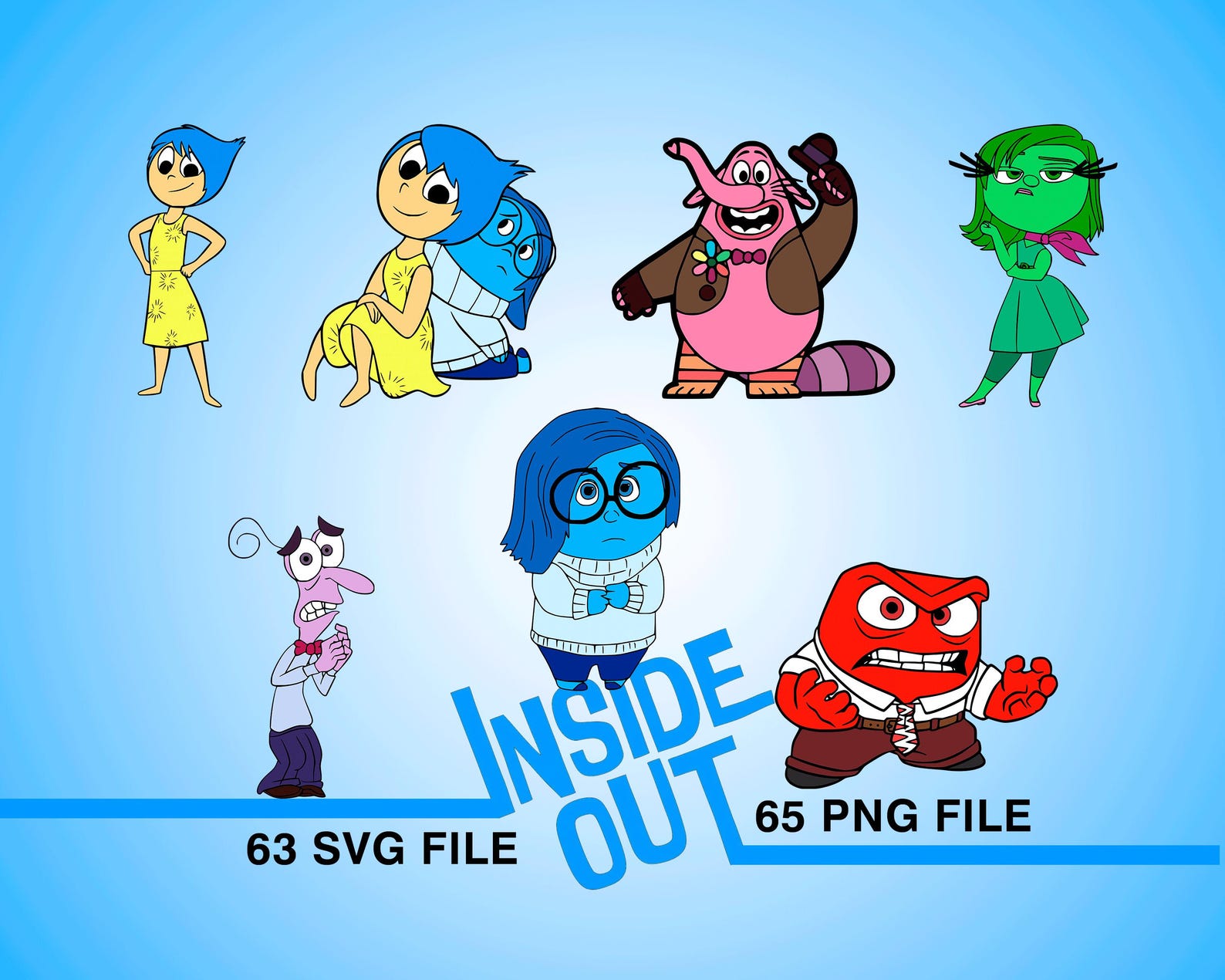 Inside Out Digital Kit | PNG and SVG Format - Etsy