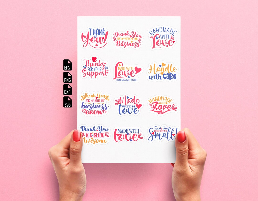 Small Business Sticker Pack | 12 Sticker Eps, SVG, PNG, DXF - Etsy