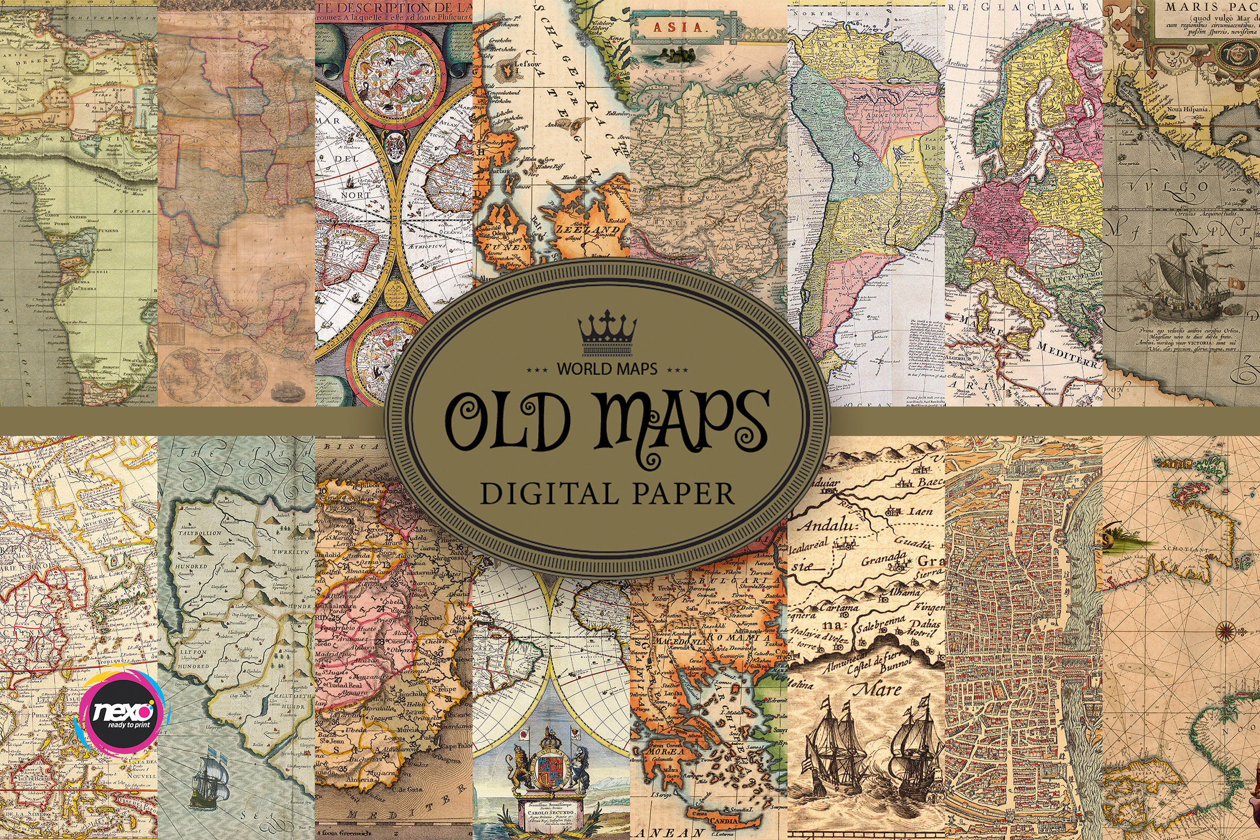 16 Old Maps Vintage Digital Maps - Etsy Australia