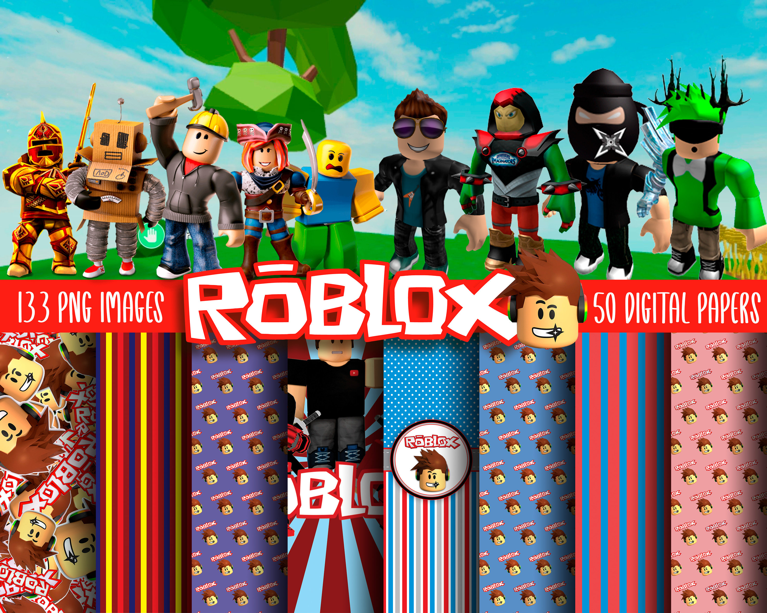ROBLOX Kit Digital Scrapbook Kit Digital para imprimir | Etsy ROBLOX Kit Digital Scrapbook Kit Digital para imprimir | Etsy