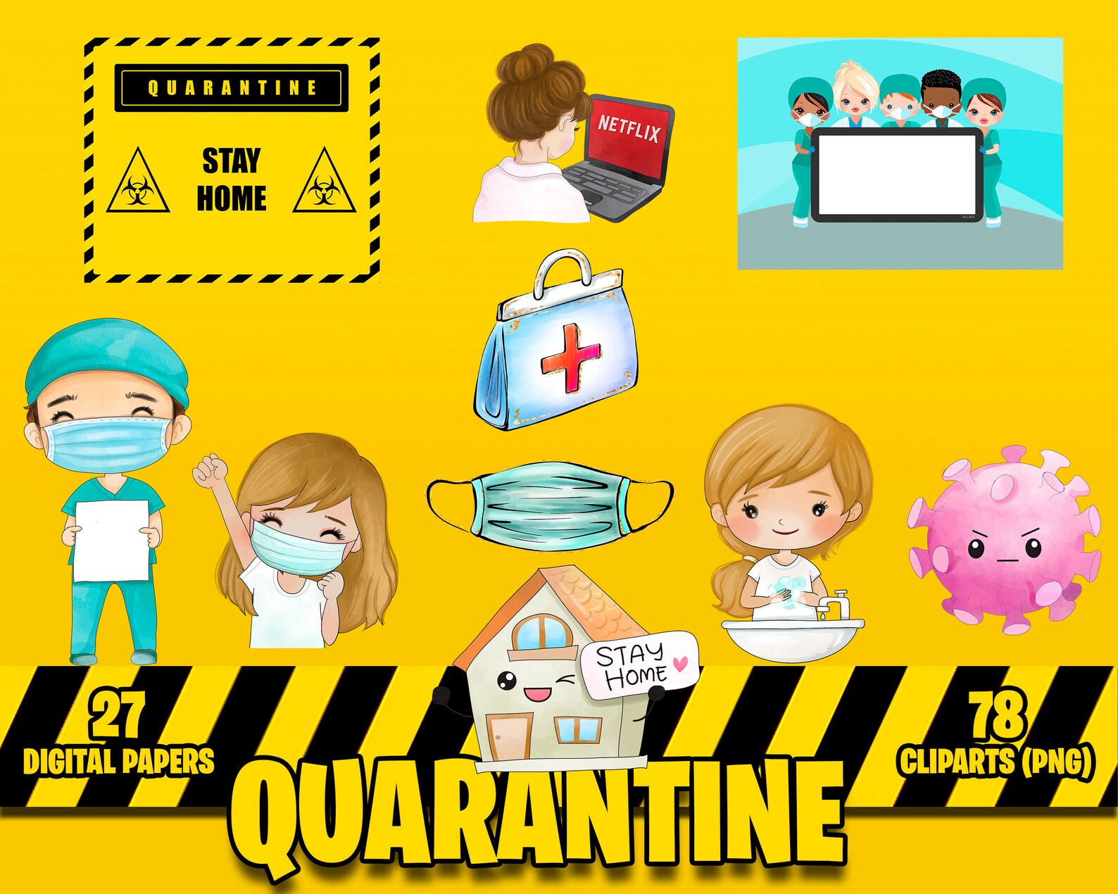 Quarantine Digital Kit | Scrapbook - Etsy