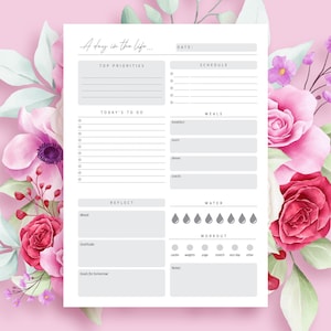 Beautiful Daily Planner | Printable Editable - Etsy