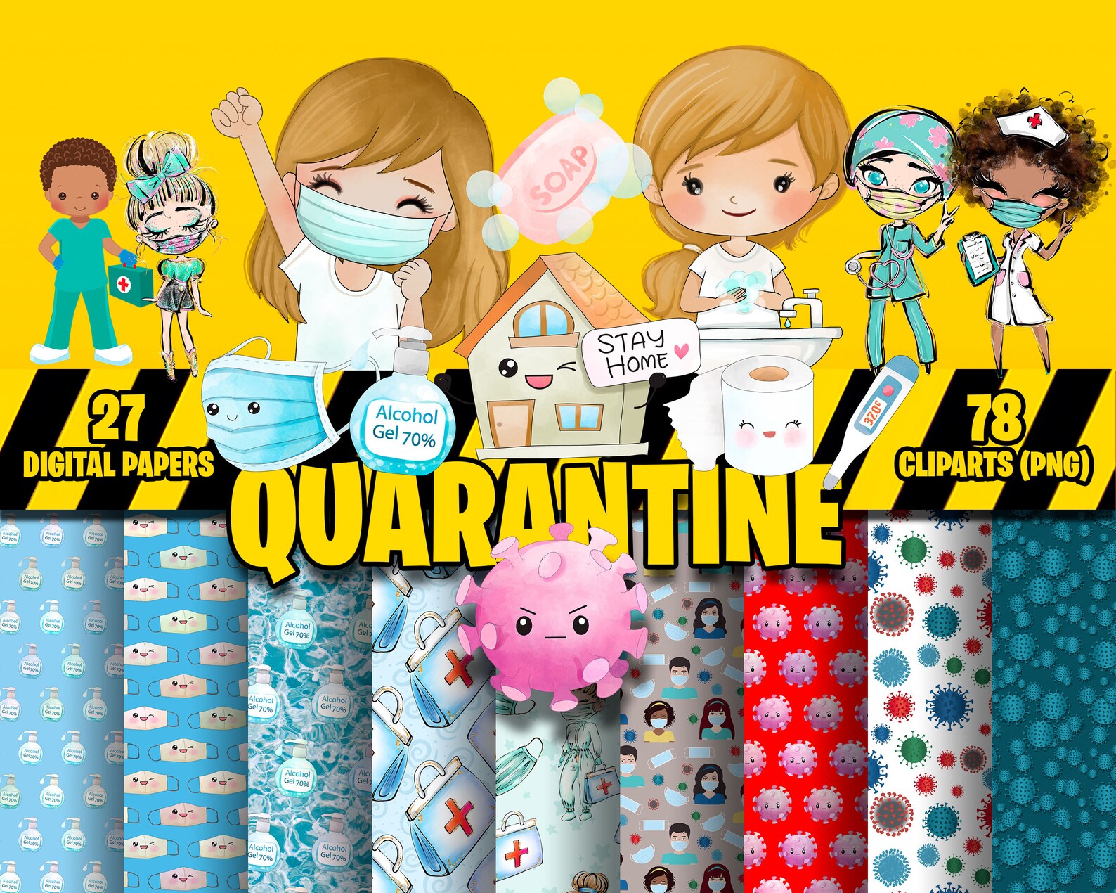 Quarantine Digital Kit Scrapbook - Etsy