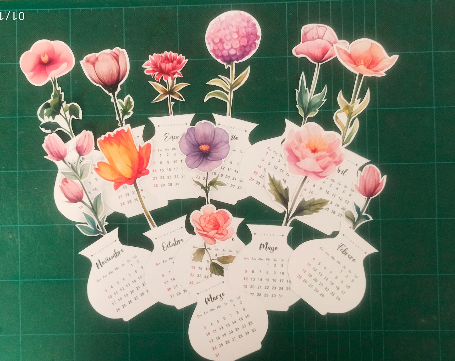 2024 Flower Vase Calendar | Editable Illustrator & EPS Files - Etsy