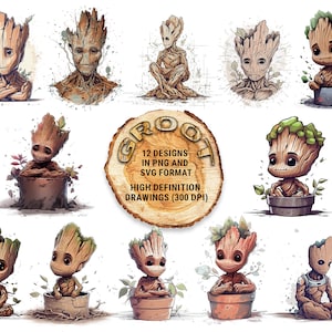 Lindo Clip Art De Groot Estilo Kawaii | Para Pegatinas, Camiseta, Etc ...