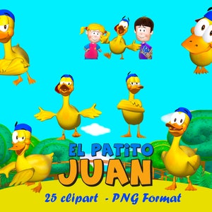 Kit Digital El Patito Juan | 25 Clipart | Formato PNG - Etsy