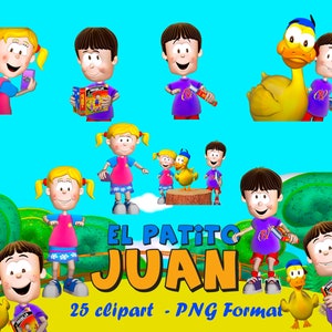 Kit Digital El Patito Juan | 25 Clipart | Formato PNG - Etsy