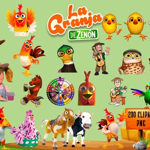 Kit Digital La Granja De Don Zenón | Scrapbook | 200 Immégenes PNG - Etsy