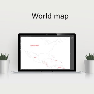 World Map Laser Cutting Template SVG, DXF, Corel Draw and Adobe ...