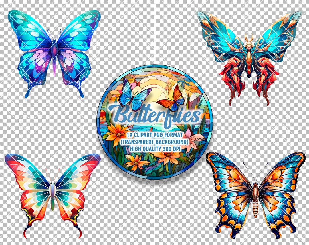 Butterflies Clipart | Painted Butterfly Clipart | Butterfly ...