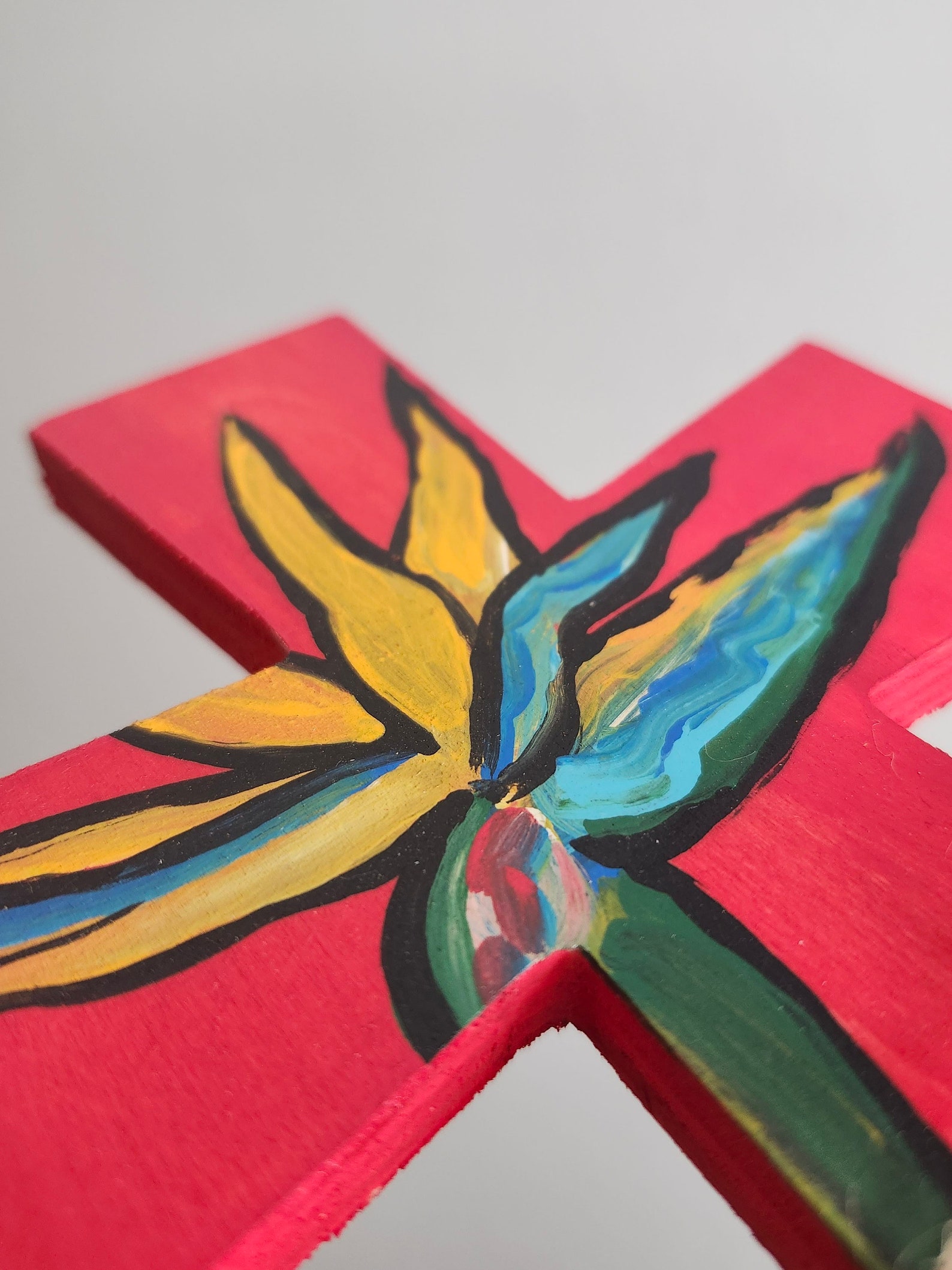 Painted Cross 8 X 5 Inches - Etsy