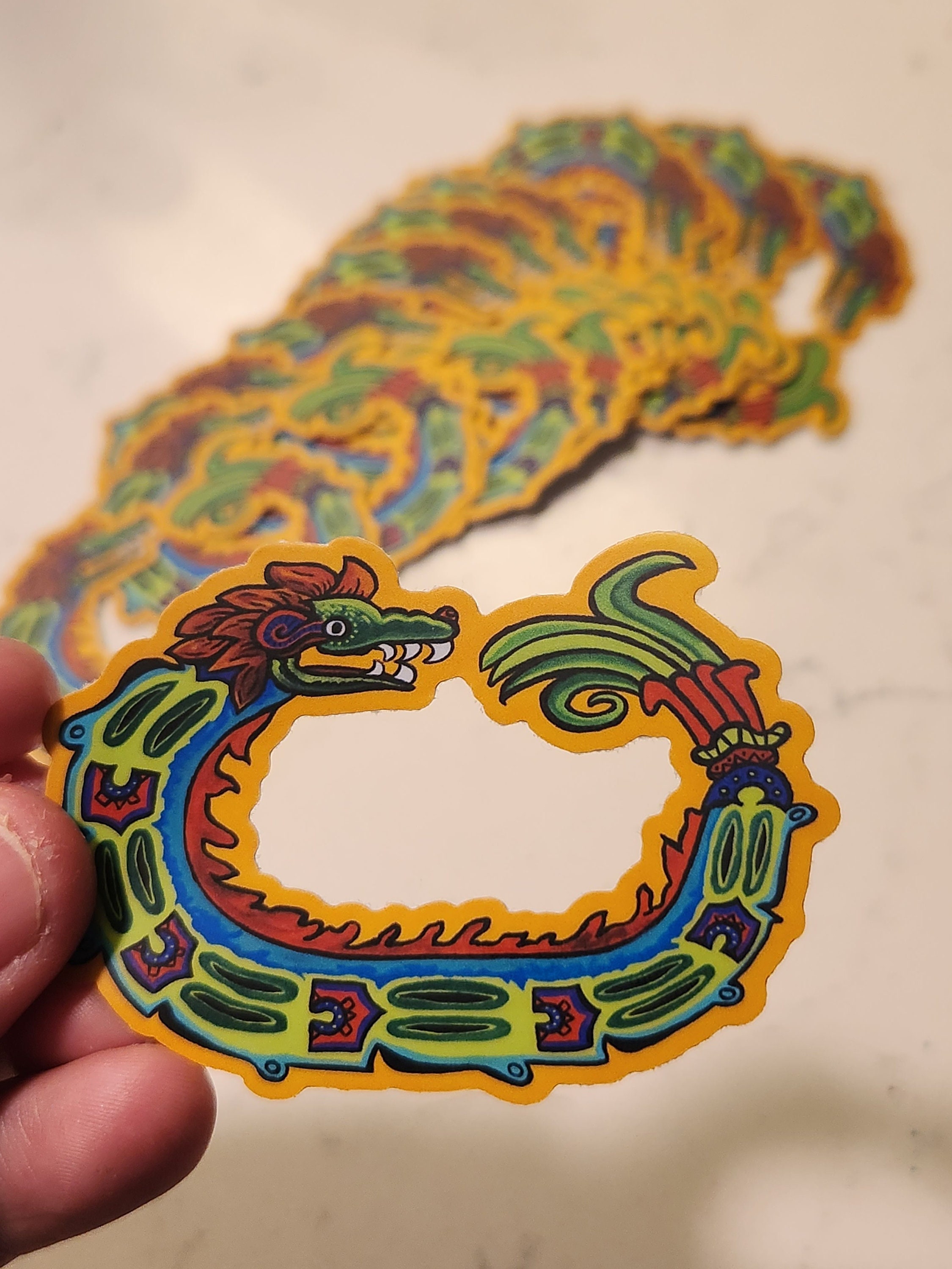 Quetzalcoatl Sticker Aztec Decal - Etsy