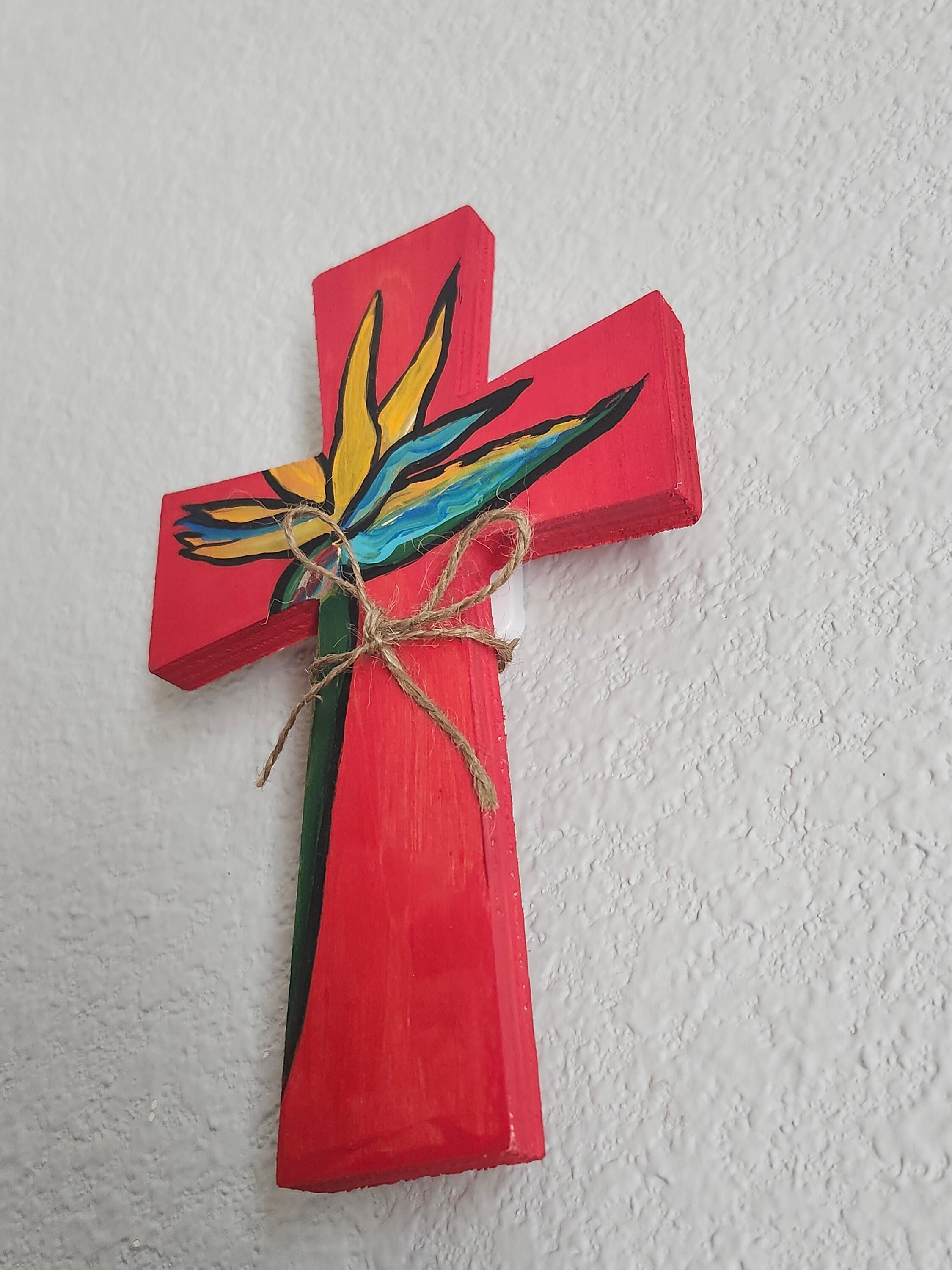 Painted Cross 8 X 5 Inches - Etsy