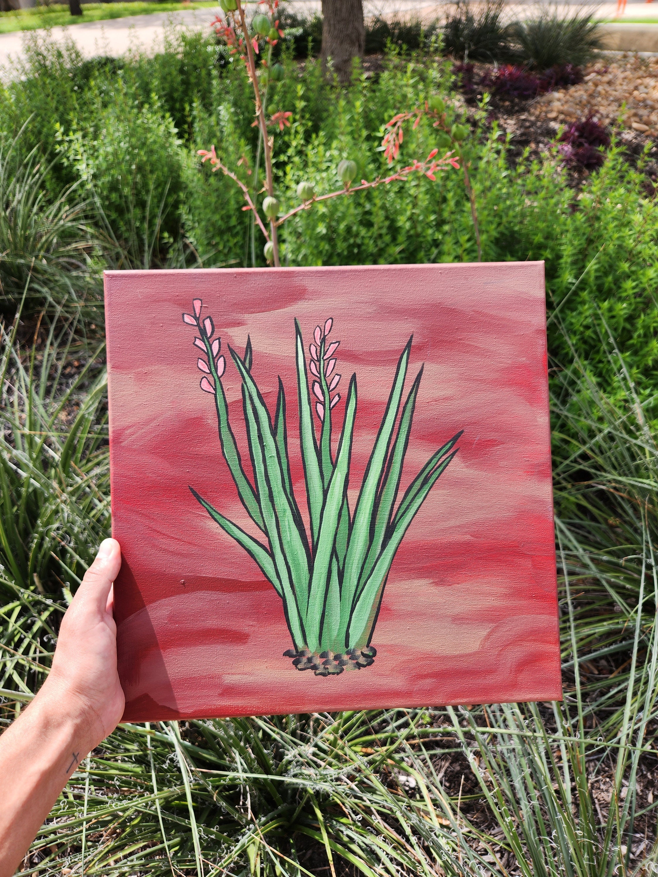 Maguey Artwork Agave Painting Pulque Country Art Cactus Wall Decor for ...