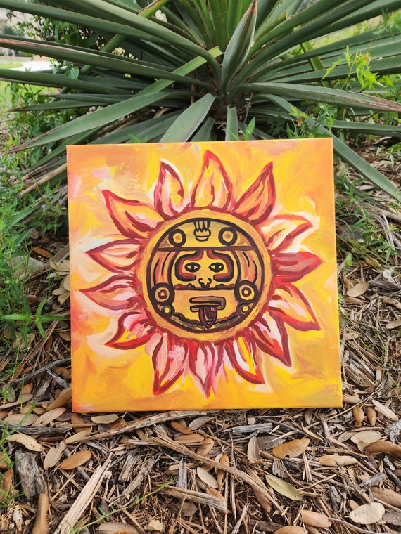 Aztec Sun God Drawing