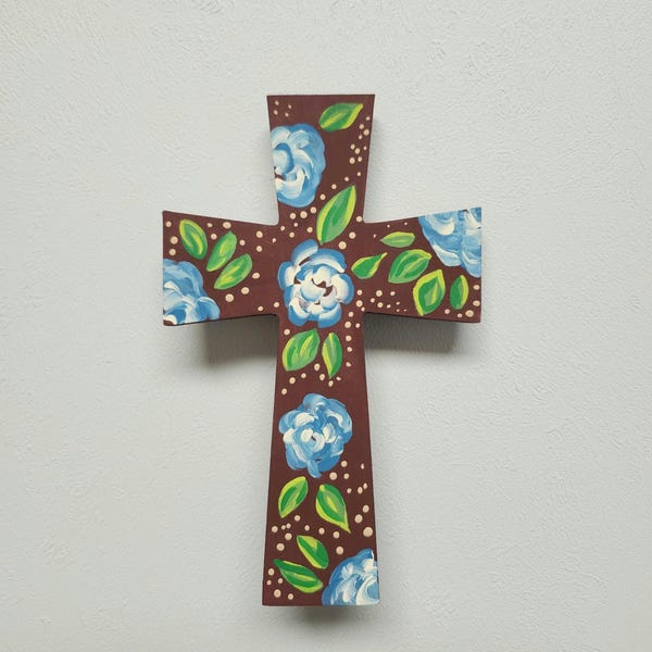 Painted Cross - Etsy
