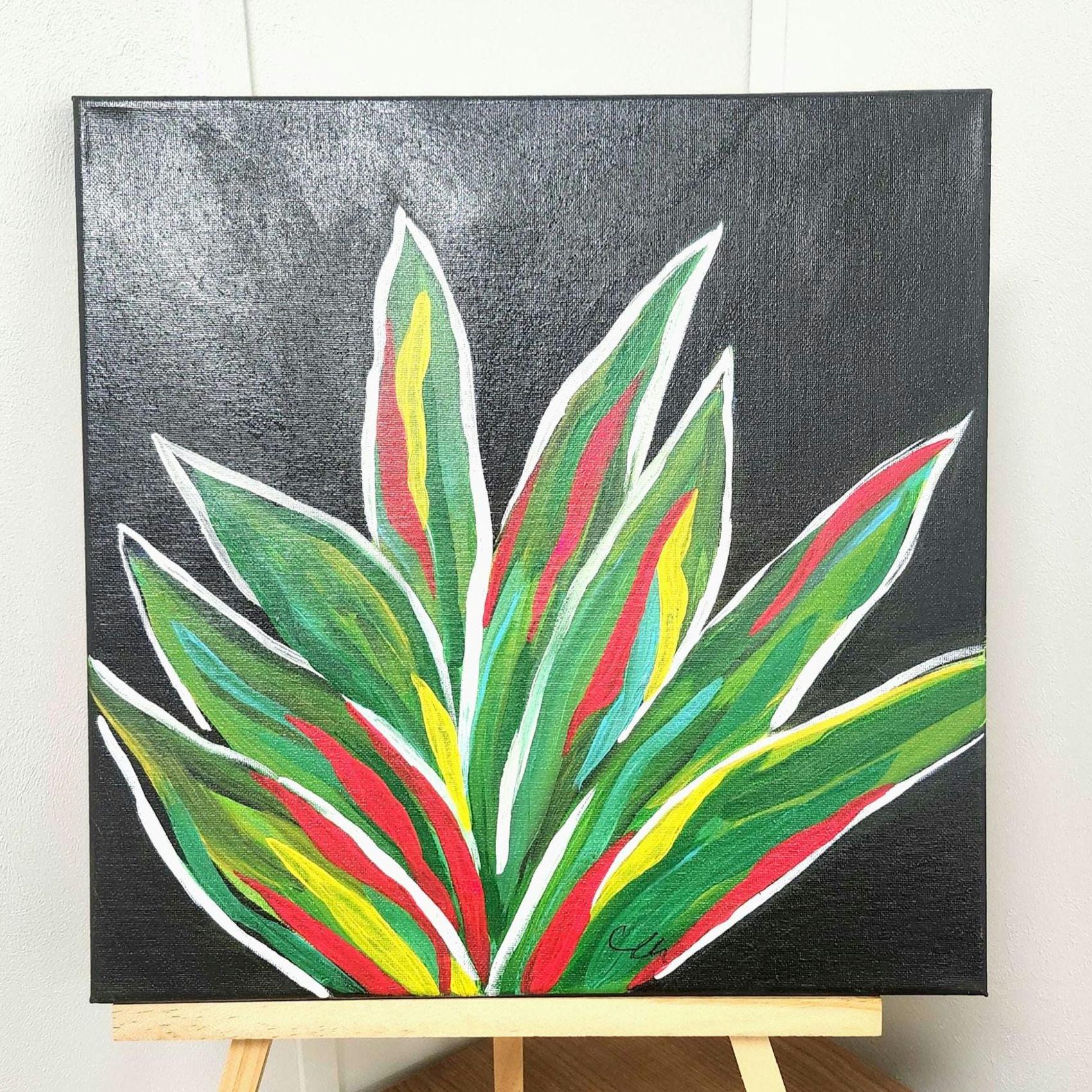Aloe Vera Painting 14 X 14 In. Desert Illustration, Southwestern Decor ...