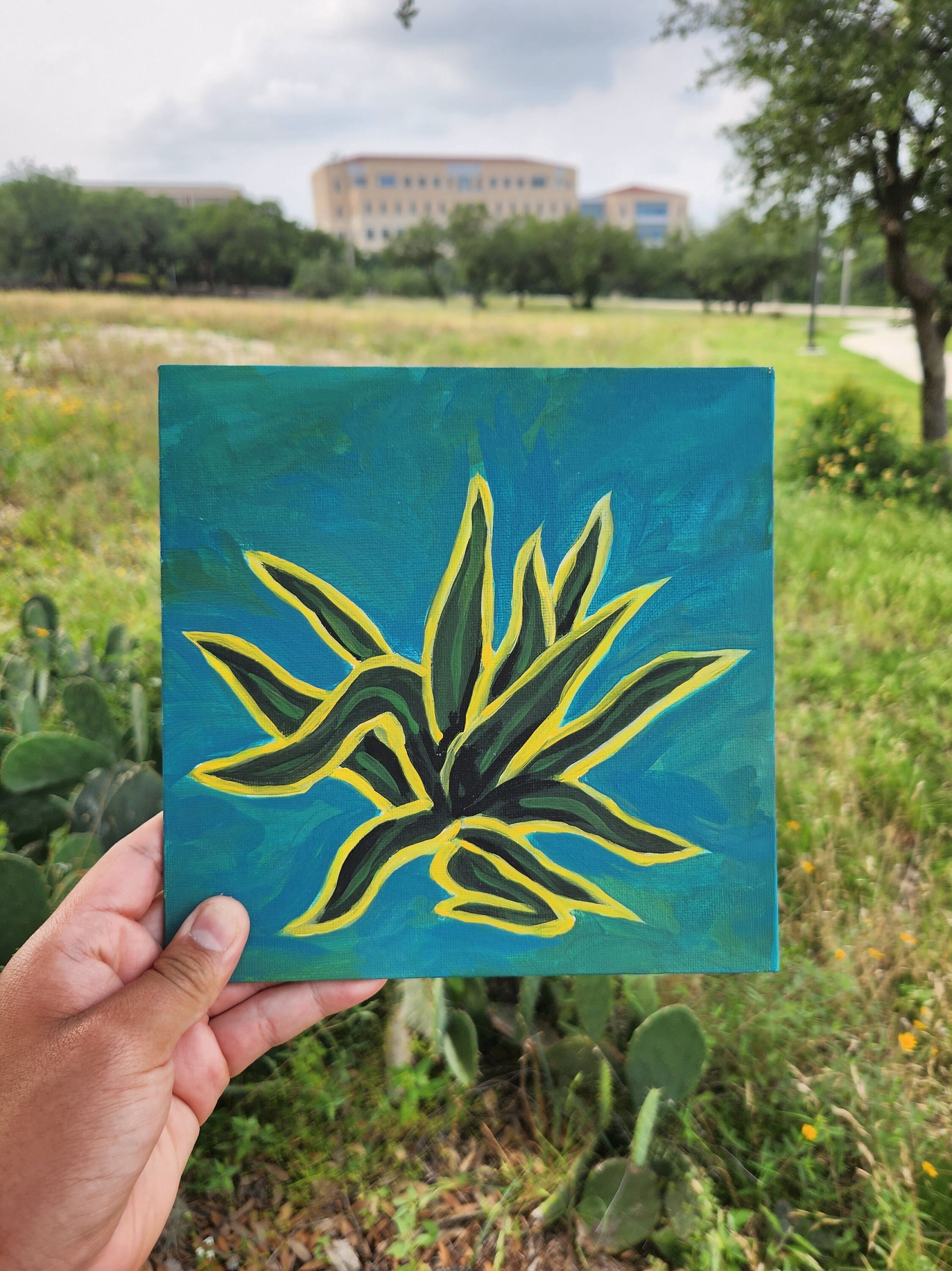 Maguey Painting Agave Artwork Nature Wall Art Mexican - Etsy