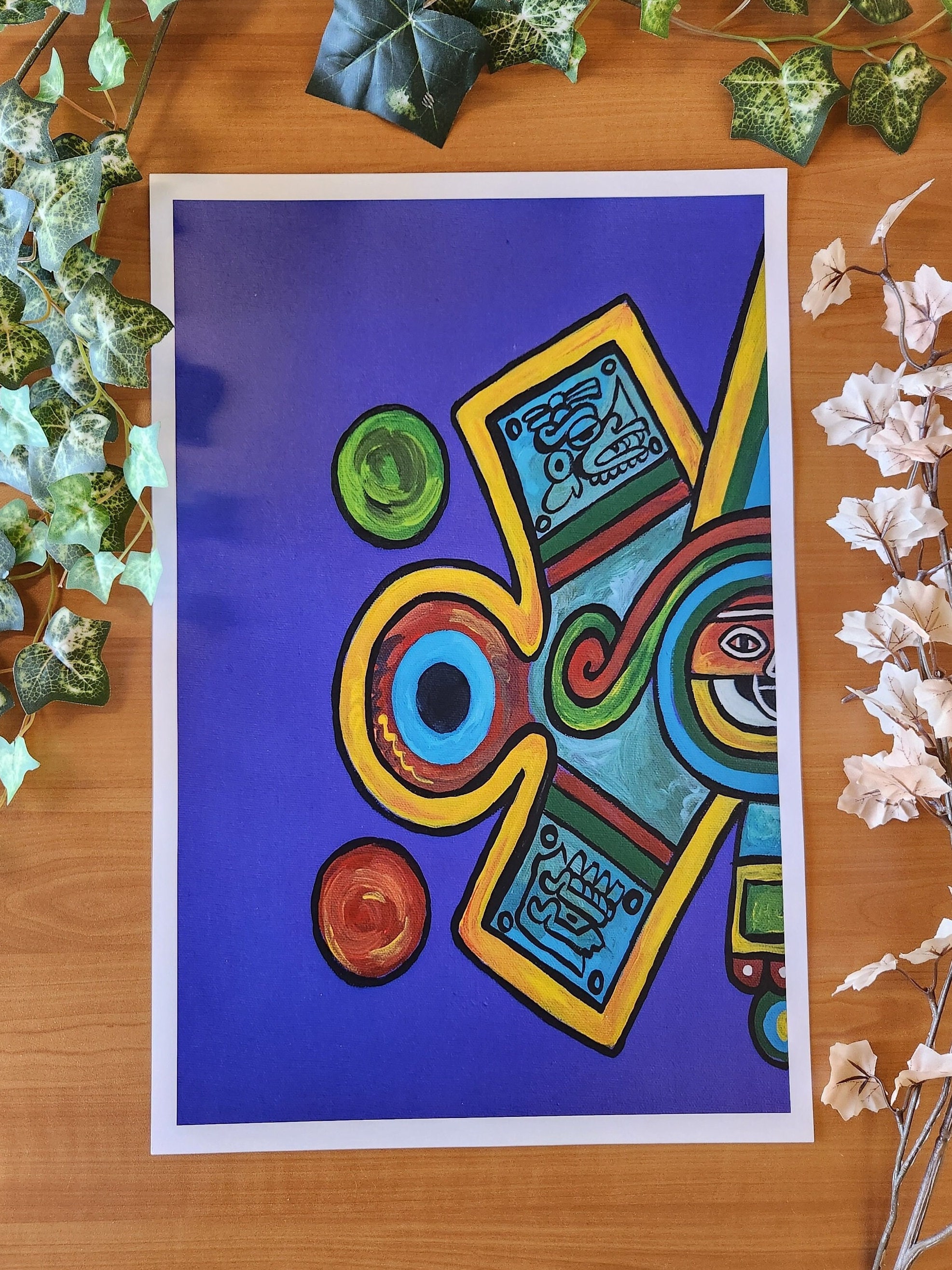 Aztec Art Print 12 X 18 Inches Mexican Wall Decor, Aztec Print, Mexico ...