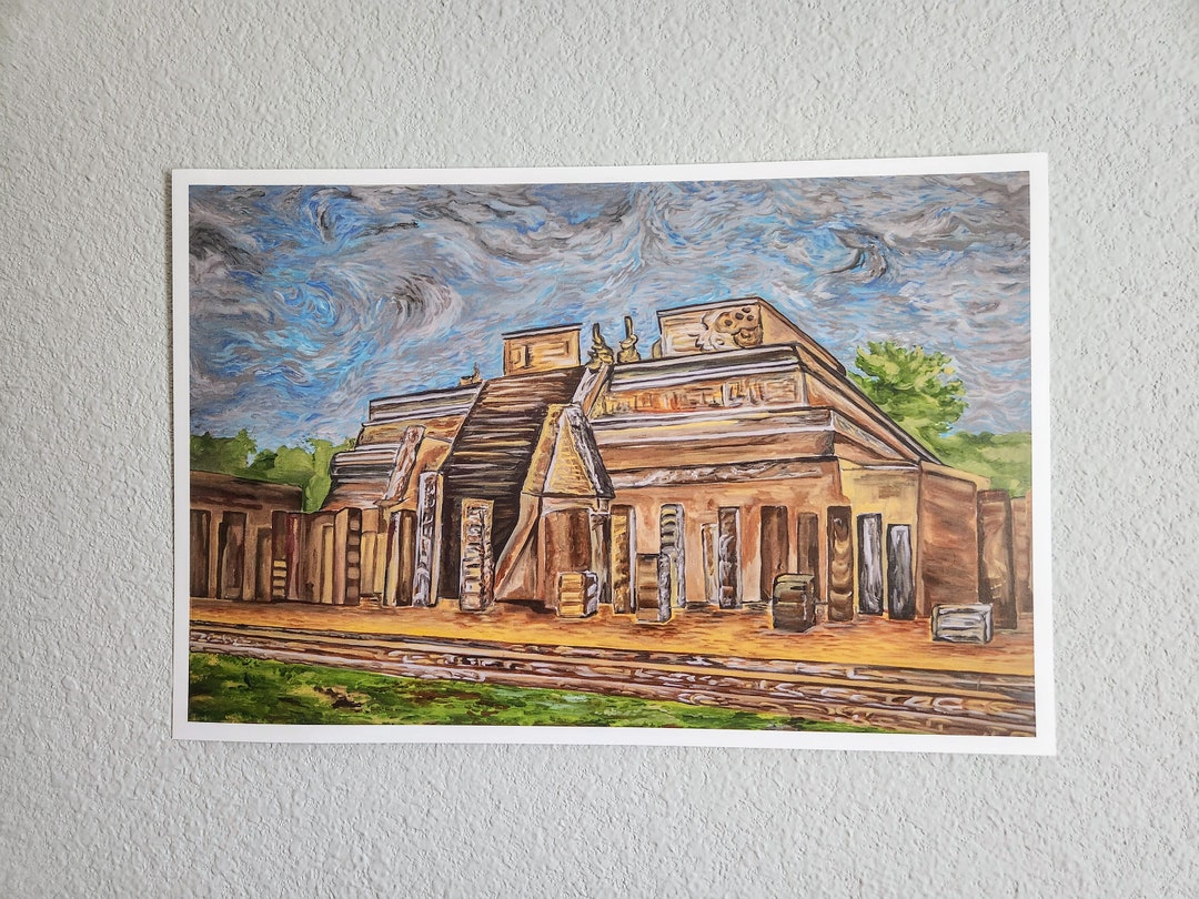 Temple of the Warriors Art Print Original 12 X 18 Inches Chichen Itza ...