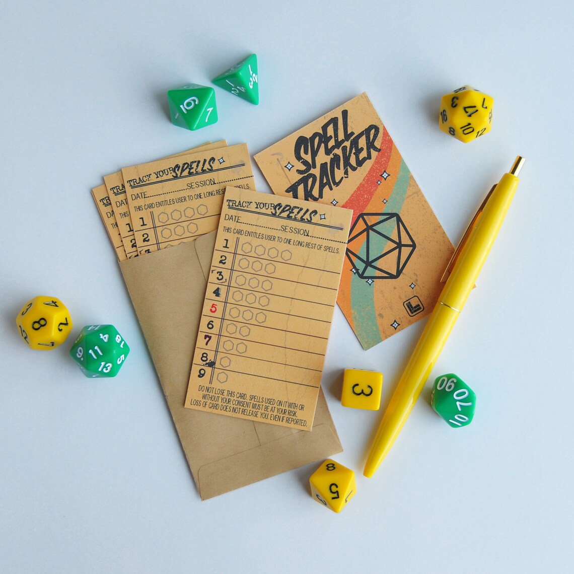 DND Spell Tracker Cards - Etsy