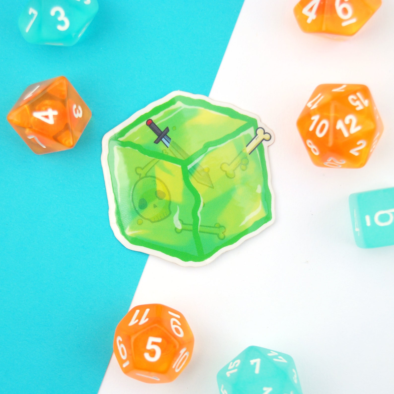 Gello Cube Clear Vinyl Sticker - Etsy