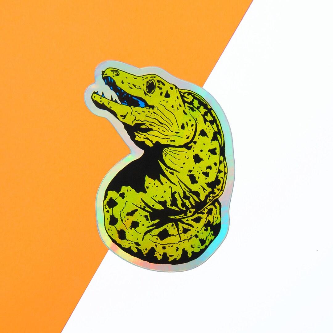 Holographic Vinyl Moray Eel Sticker - Etsy