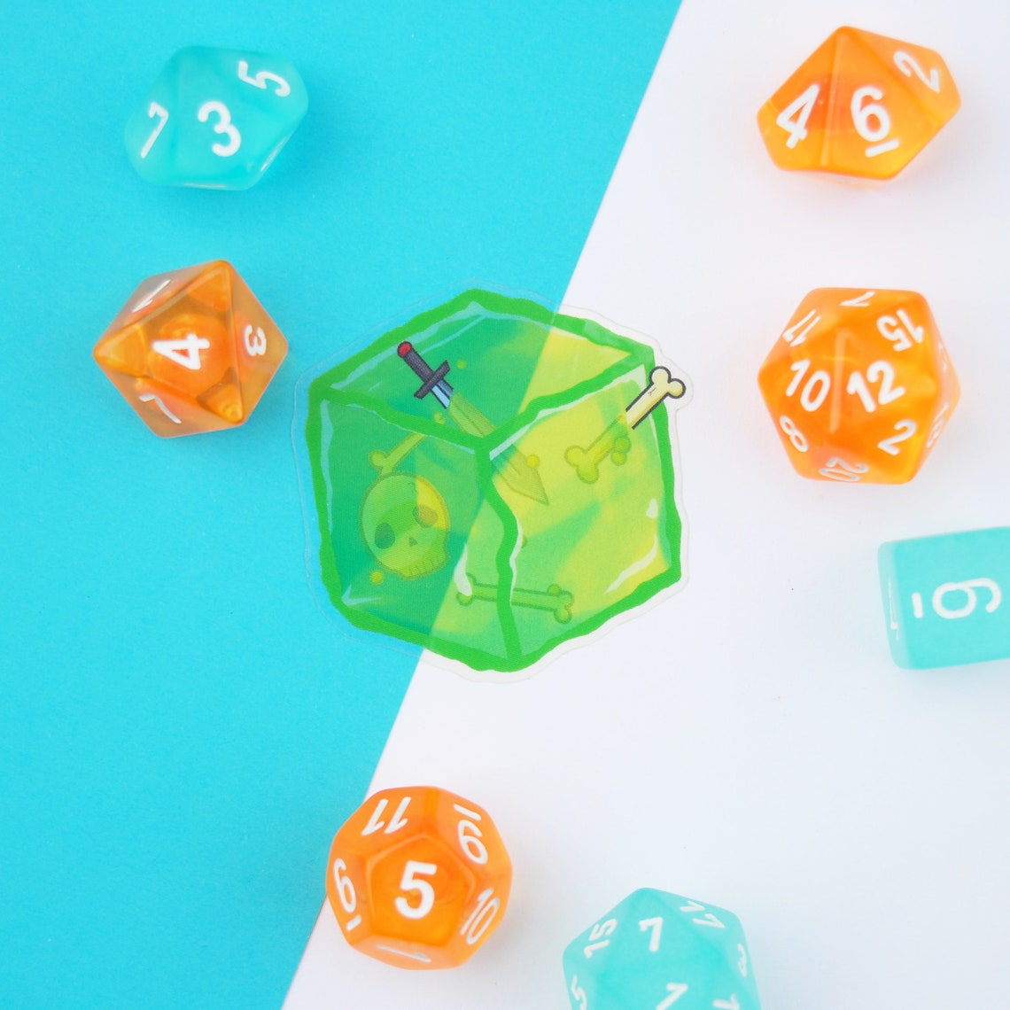 Gello Cube Clear Vinyl Sticker - Etsy