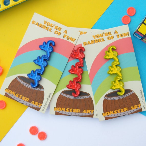 Barrel of Monkeys Chain Enamel Pin - Etsy