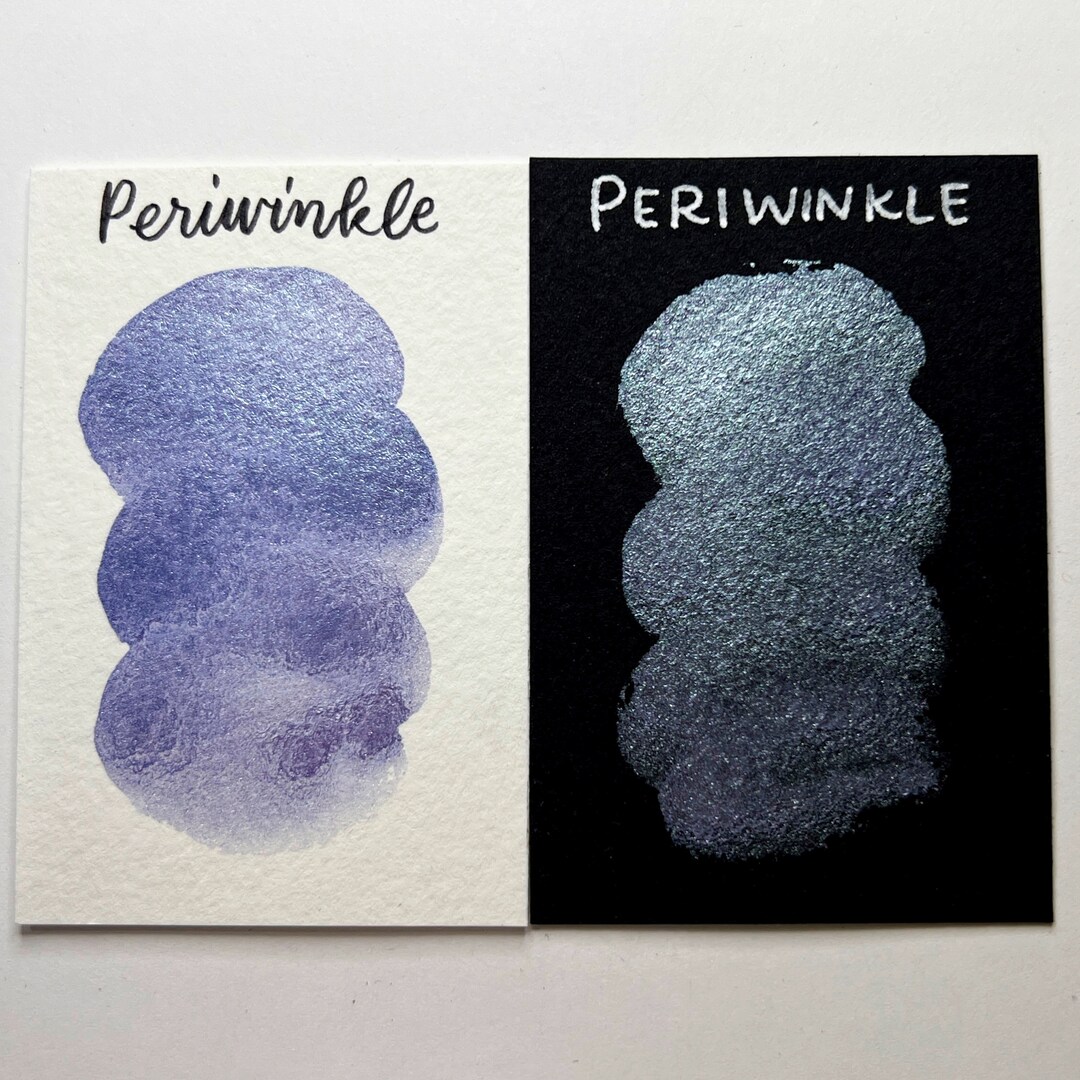 Periwinkle - Handmade Watercolor - Shimmer Pearl Mica - One Half Pan - Etsy