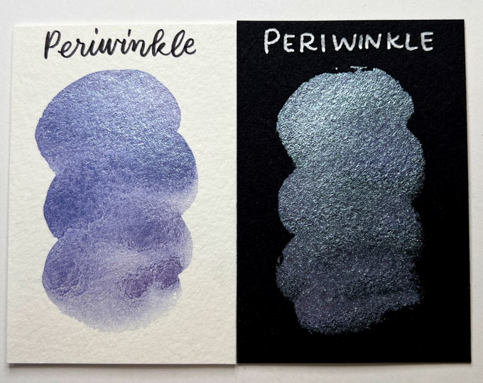 Periwinkle - Handmade Watercolor - Shimmer Pearl Mica - One Half Pan - Etsy