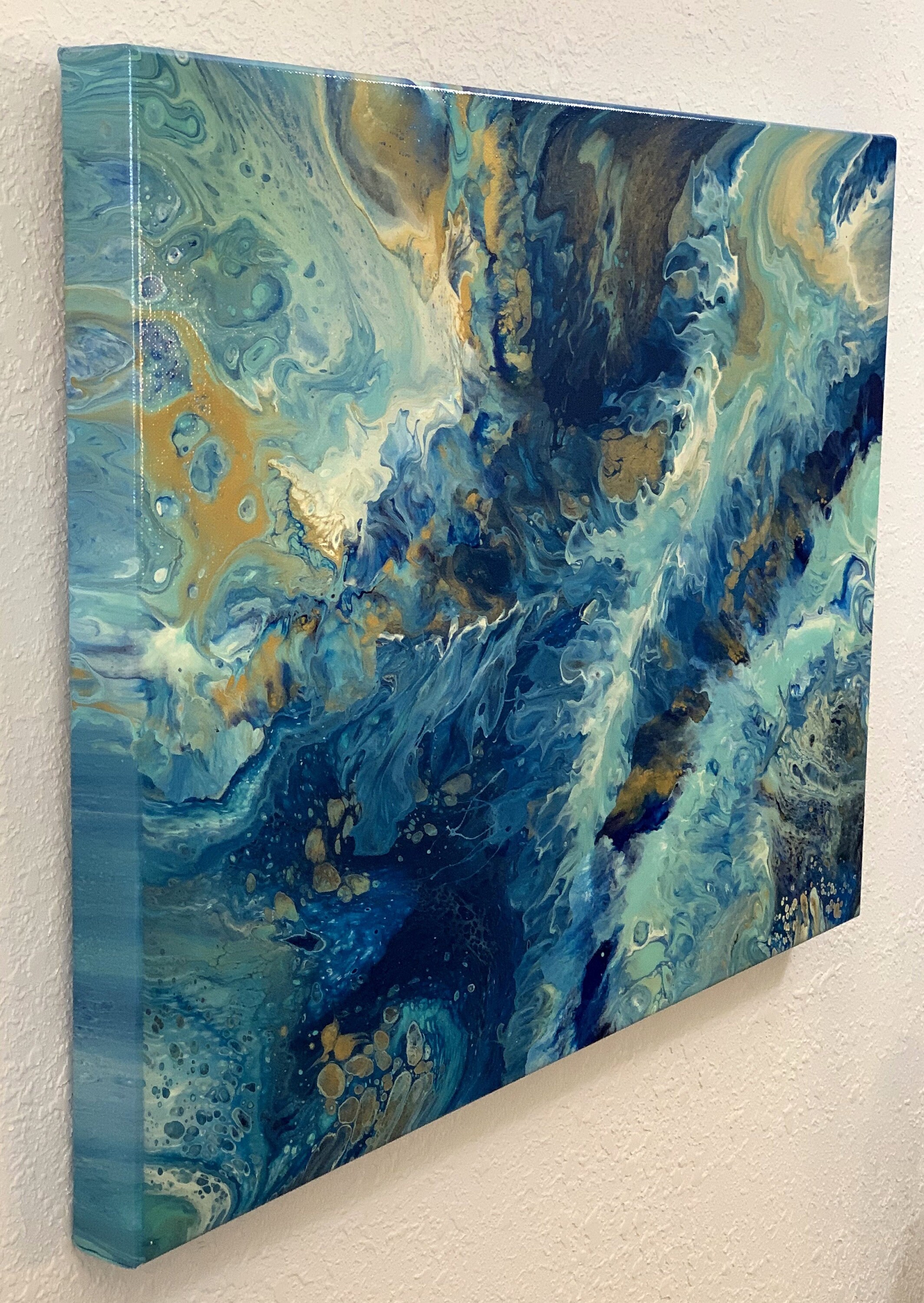 18" X 24", Acrylic Pour Painting, Fluid Art, Original Painting ...