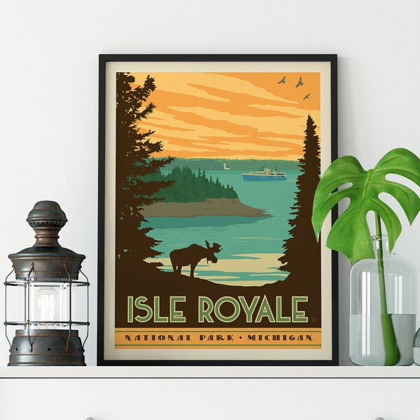 Pictured Rocks, Upper Peninsula, Lake Superior, Michigan Print, Great ...