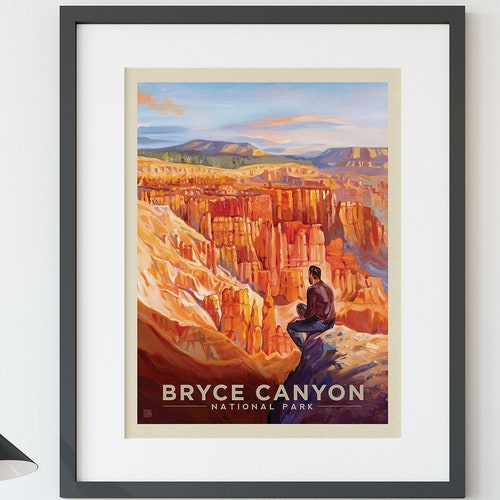 Bryce Canyon National Park Vintage Travel Poster by Kai - Etsy