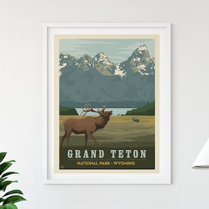 Grand Teton National Park Travel Poster by Anderson Design Group ...