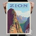 Zion National Park Angels Landing Travel Poster by Anderson Design ...
