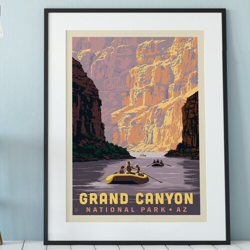 Grand Canyon National Park Travel Poster by Anderson Design | Etsy