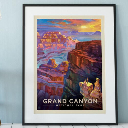 Grand Canyon River View National Park Travel Poster by - Etsy
