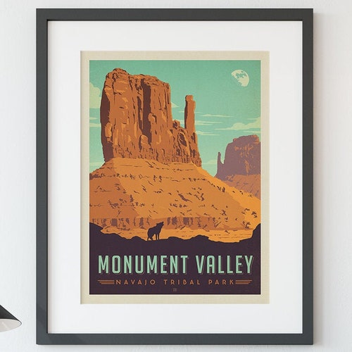 Monument Valley National Park Travel Poster by Anderson Design - Etsy