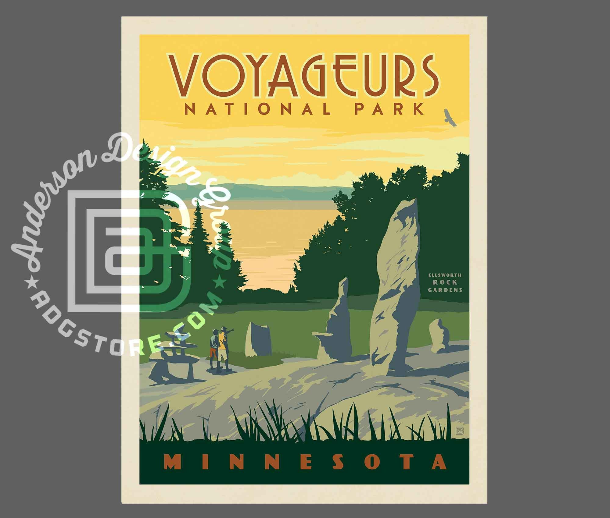 Voyageurs National Park Travel Poster by Anderson Design Group - Etsy