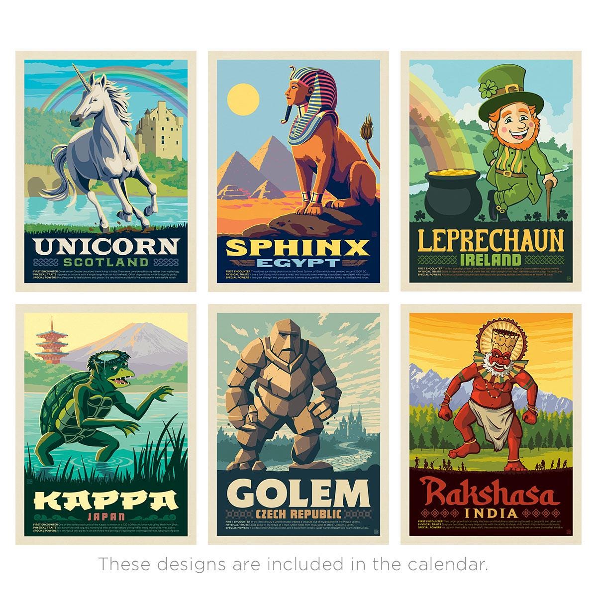 2026 Wall Calendar: Mythical Creatures From Around the World (best ...