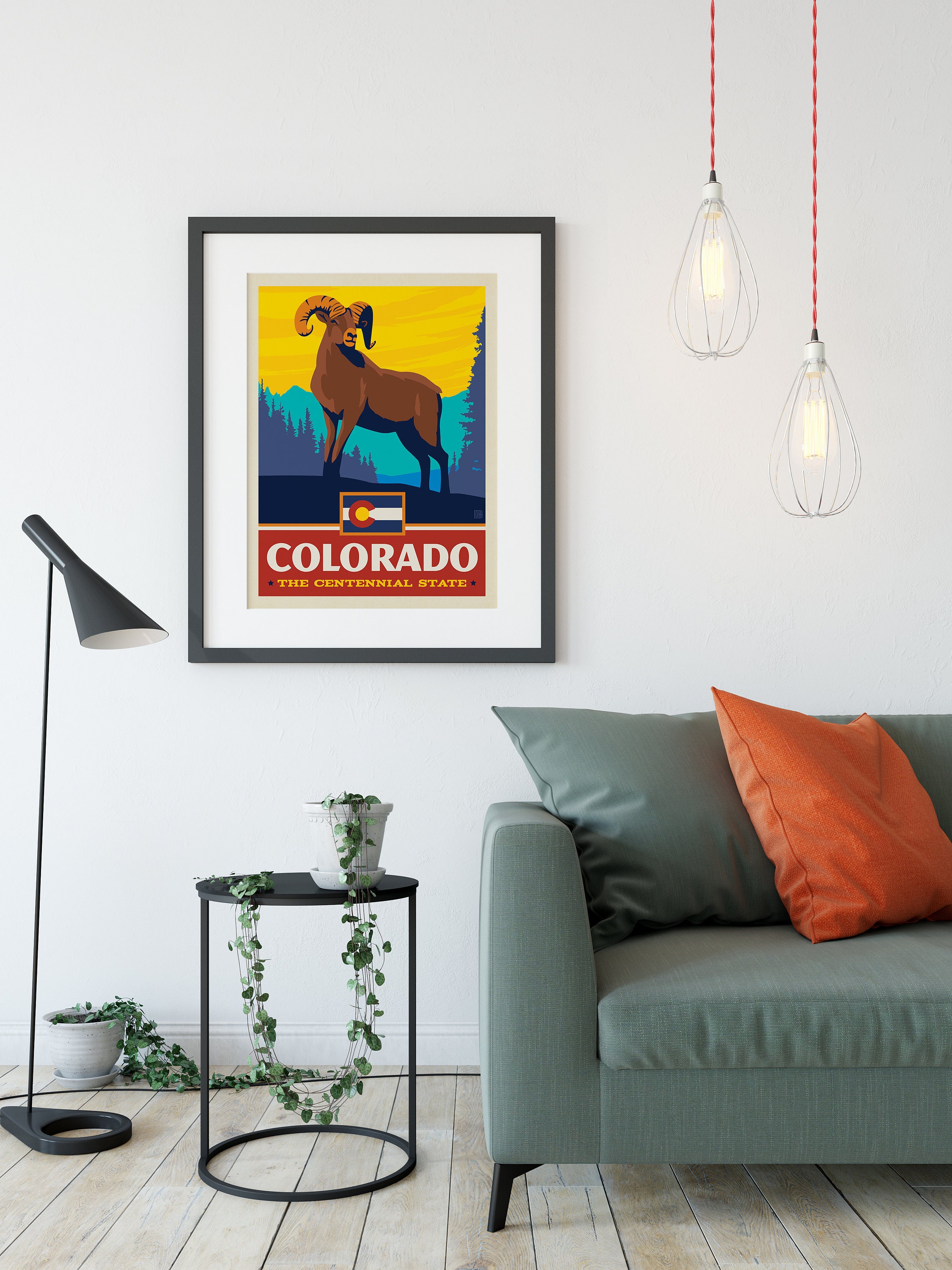 Colorado the Centennial State Travel Poster by Anderson Design | Etsy
