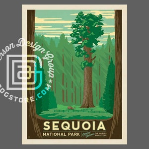 Sequoia National Park Travel Poster by Anderson Design Group | National ...