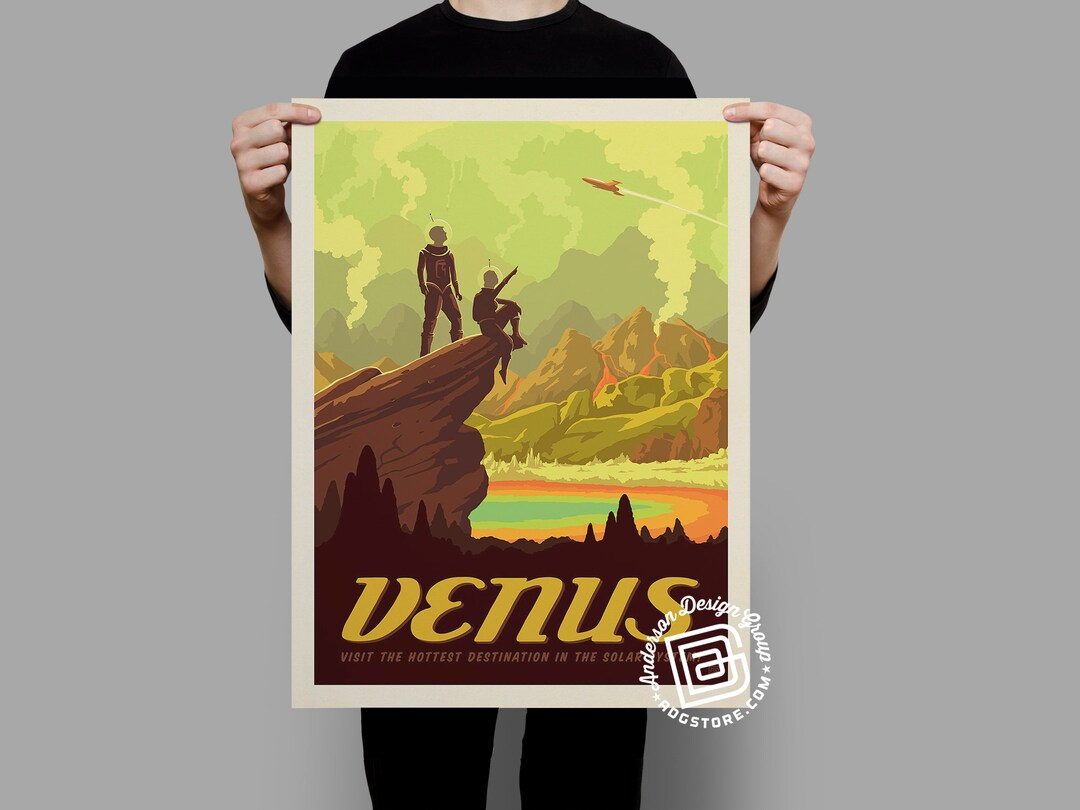 Venus: Hot Springs Poster by Anderson Design Group | Space Travel Print ...