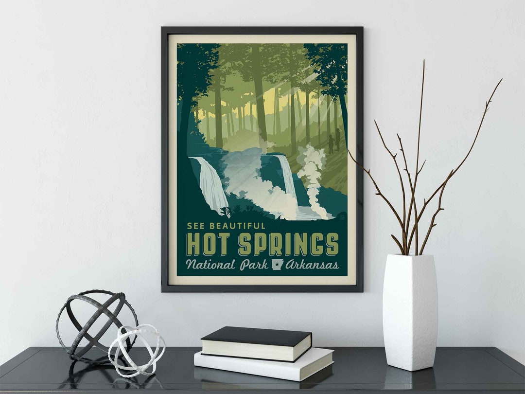 Hot Springs National Park Travel Poster by Anderson Design Group ...