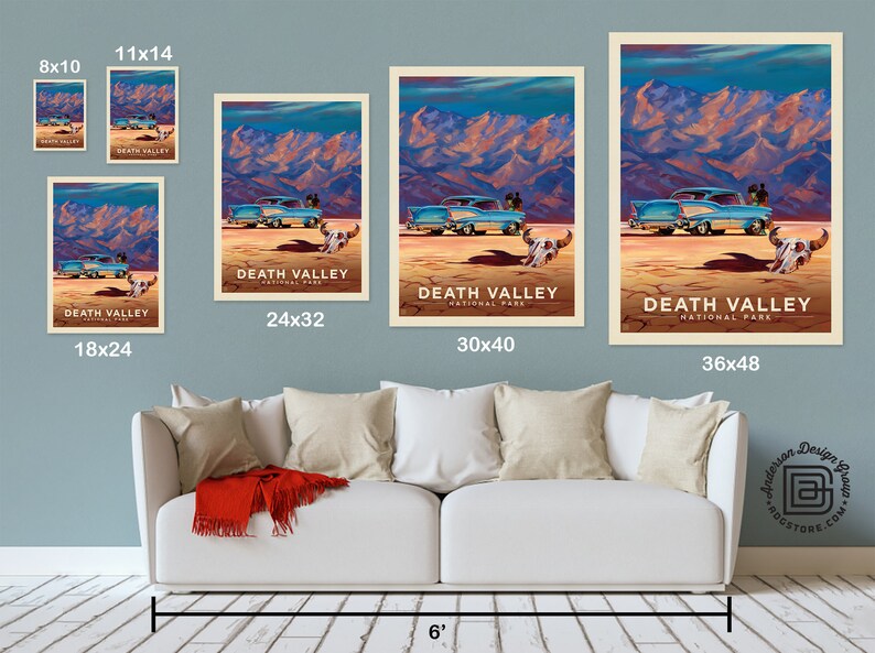 Death Valley National Park Vintage Travel Poster by Kai Carpenter ...