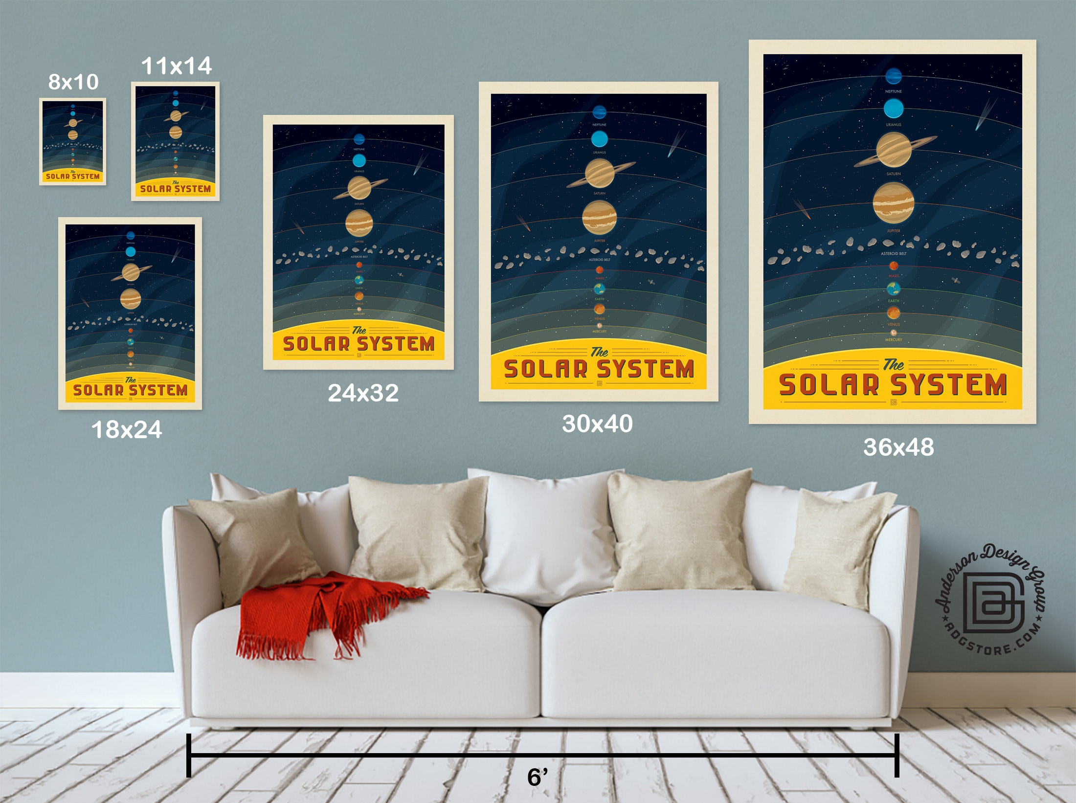 The Solar System Poster by Anderson Design Group Space - Etsy