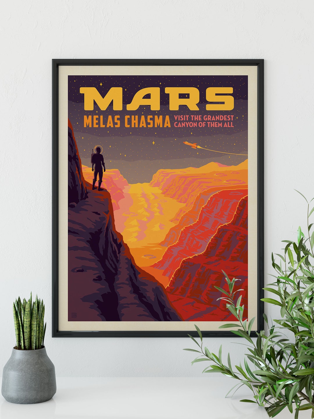 Mars: Melas Chasma Poster by Anderson Design Group | Space Travel Print ...