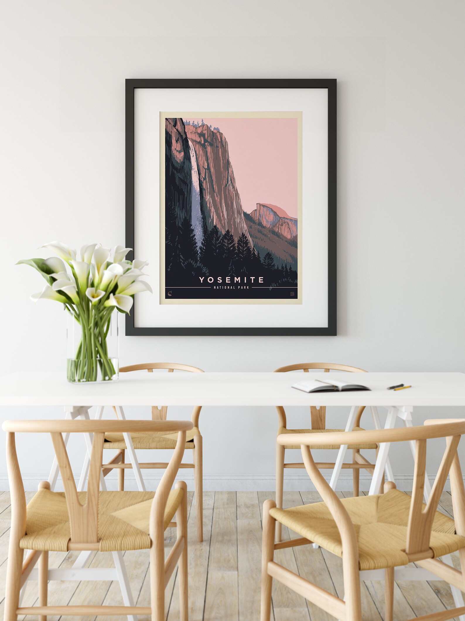 Yosemite National Park Vintage Travel Poster by Kenneth Crane - Etsy