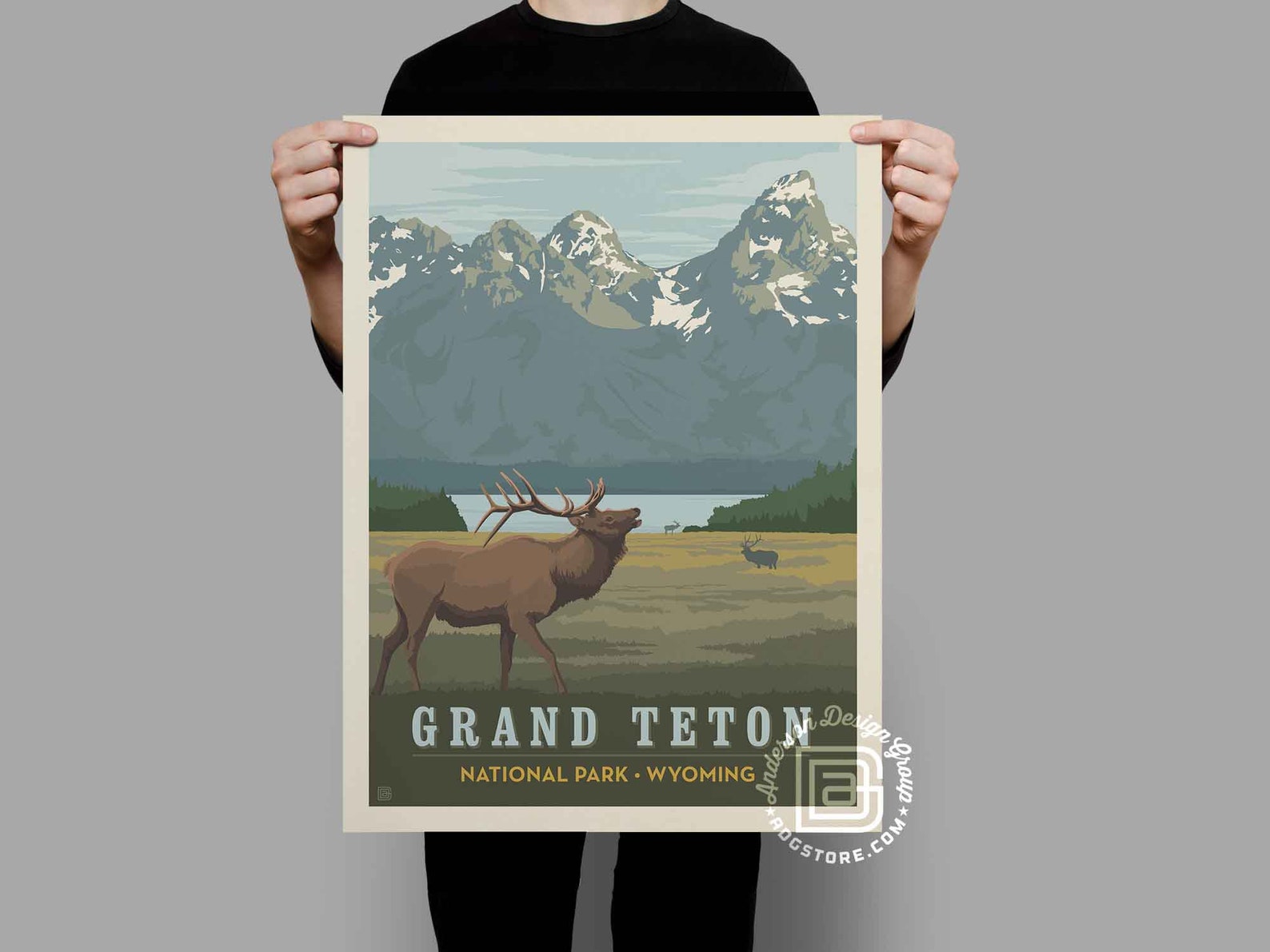 Grand Teton National Park Travel Poster by Anderson Design Group ...
